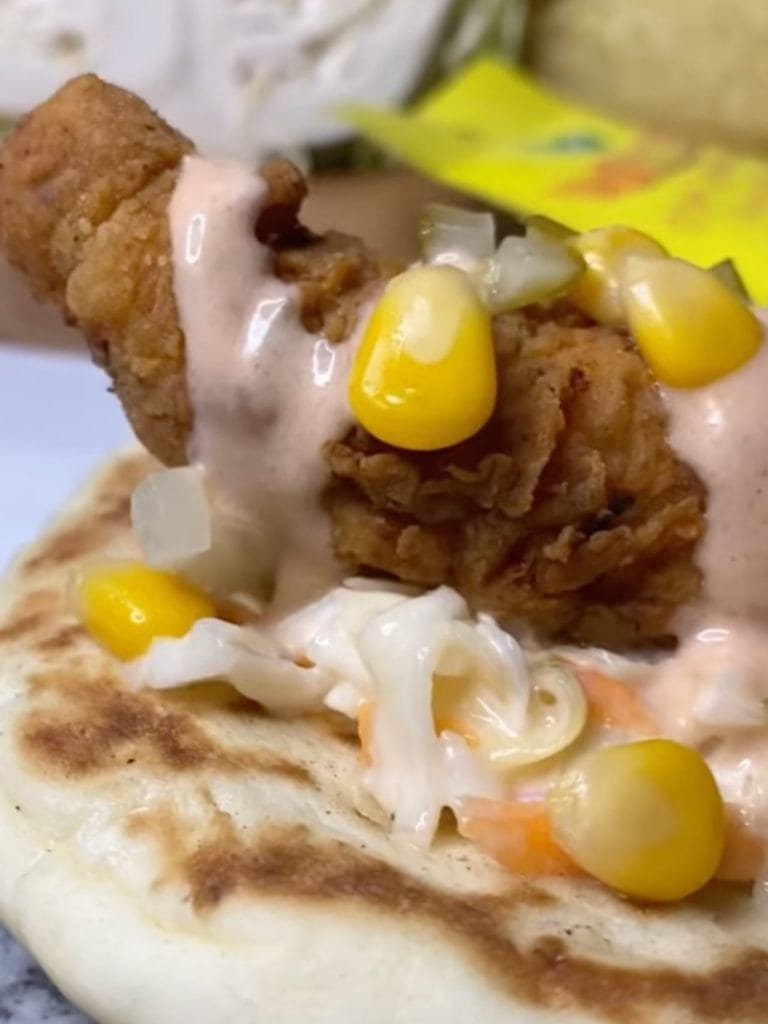 Crispy Chicken Taco Sandwich with KFC Coleslaw - Nada Saad x Kitch