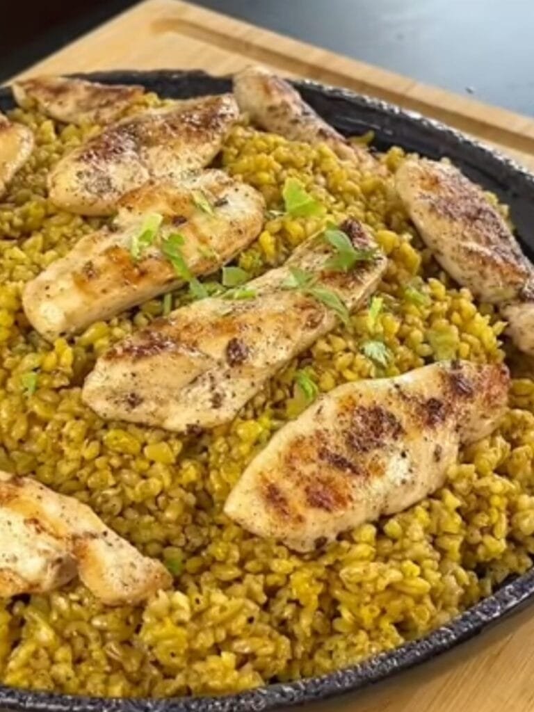 Freekeh with chicken - Ghada Nawara